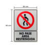 Señal No Pase Área Restringida AR30X40 - Desitec